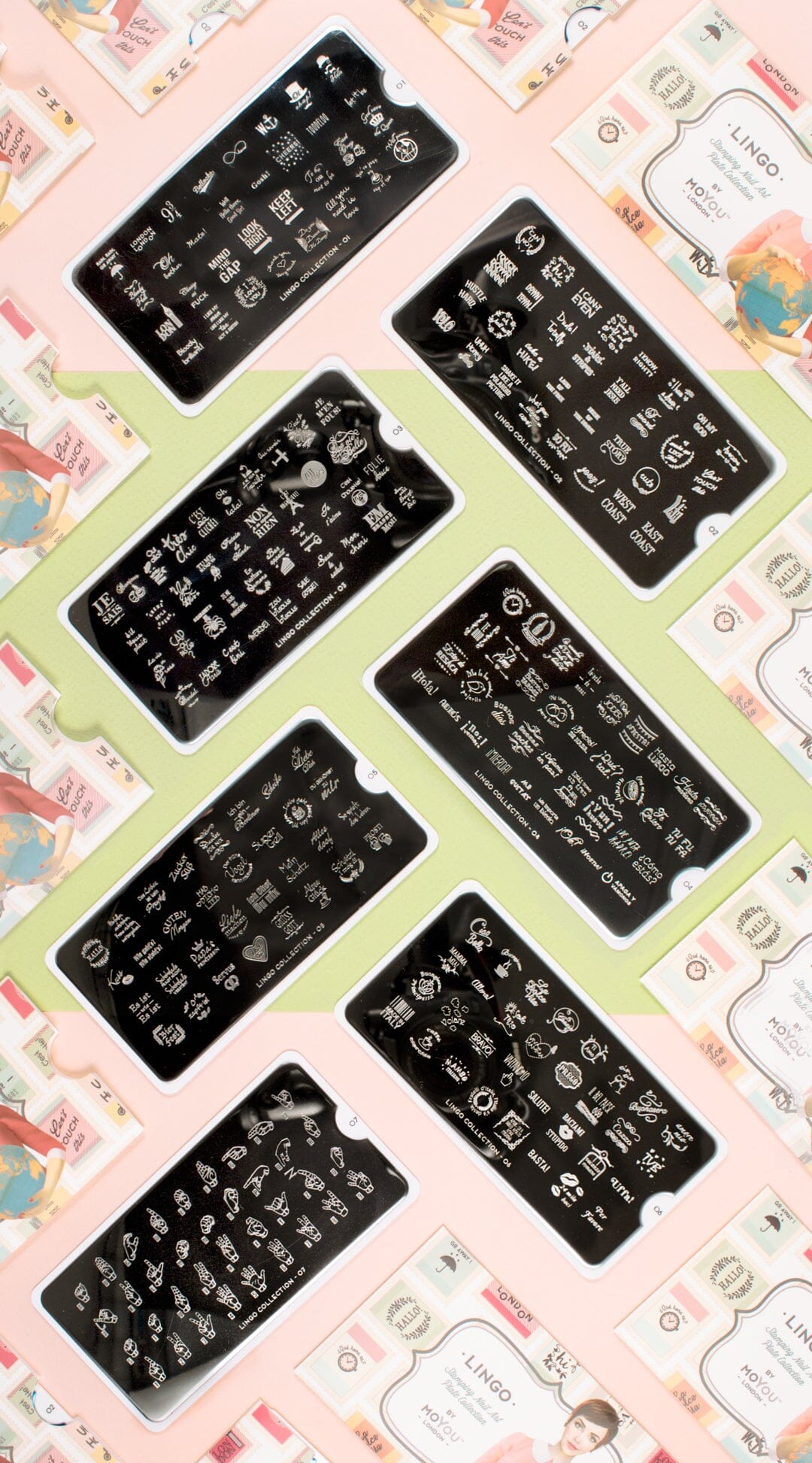 LINGO COLLECTION | Language Nail Stamping Plates | MoYou London