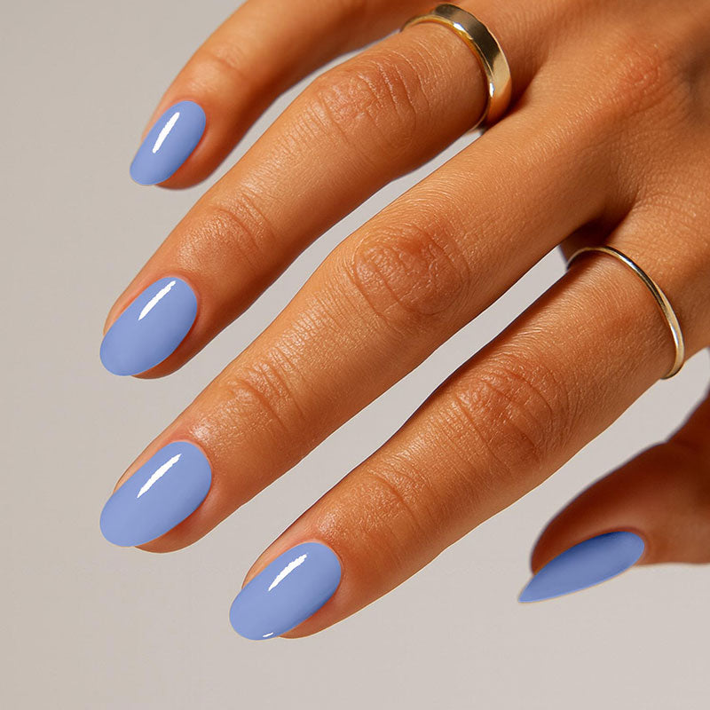 Blue Candy Cured Gel Nail Wraps | No UV Needed | MoYou London