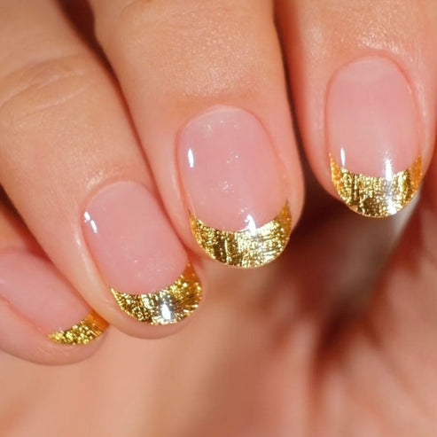 Golden French Tips Gel Nail Strips | MoYou London