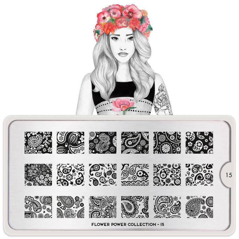 Flower Power 15 | Floral Paisley Nail Stamping Plates | MoYou London